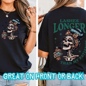 Snarky Skeleton Png, Lashes Longer Funny PNG, Trendy Vintage Retro ...