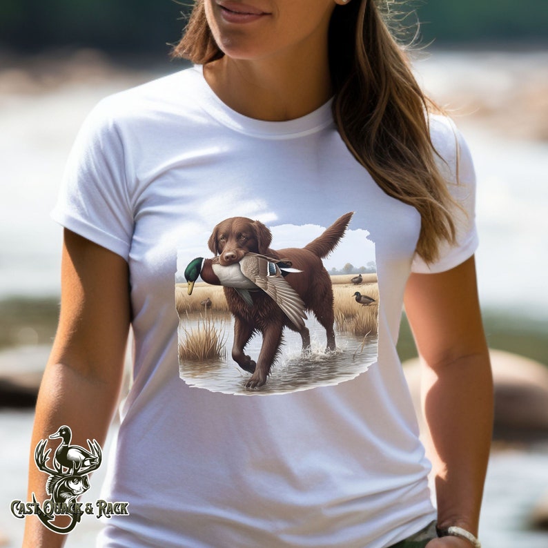 Chocolate Brown Labrador Duck Hunt PNG Duck Hunting Sublimation Design ...