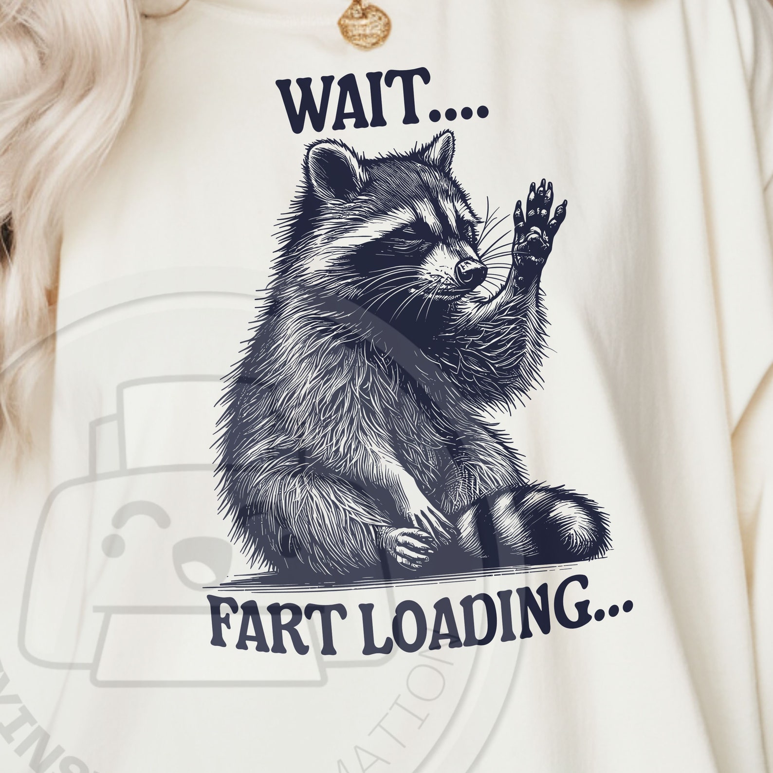 Wait Fart Loading Png Svg Funny Raccoon Sublimation Funny Raccoon Png ...