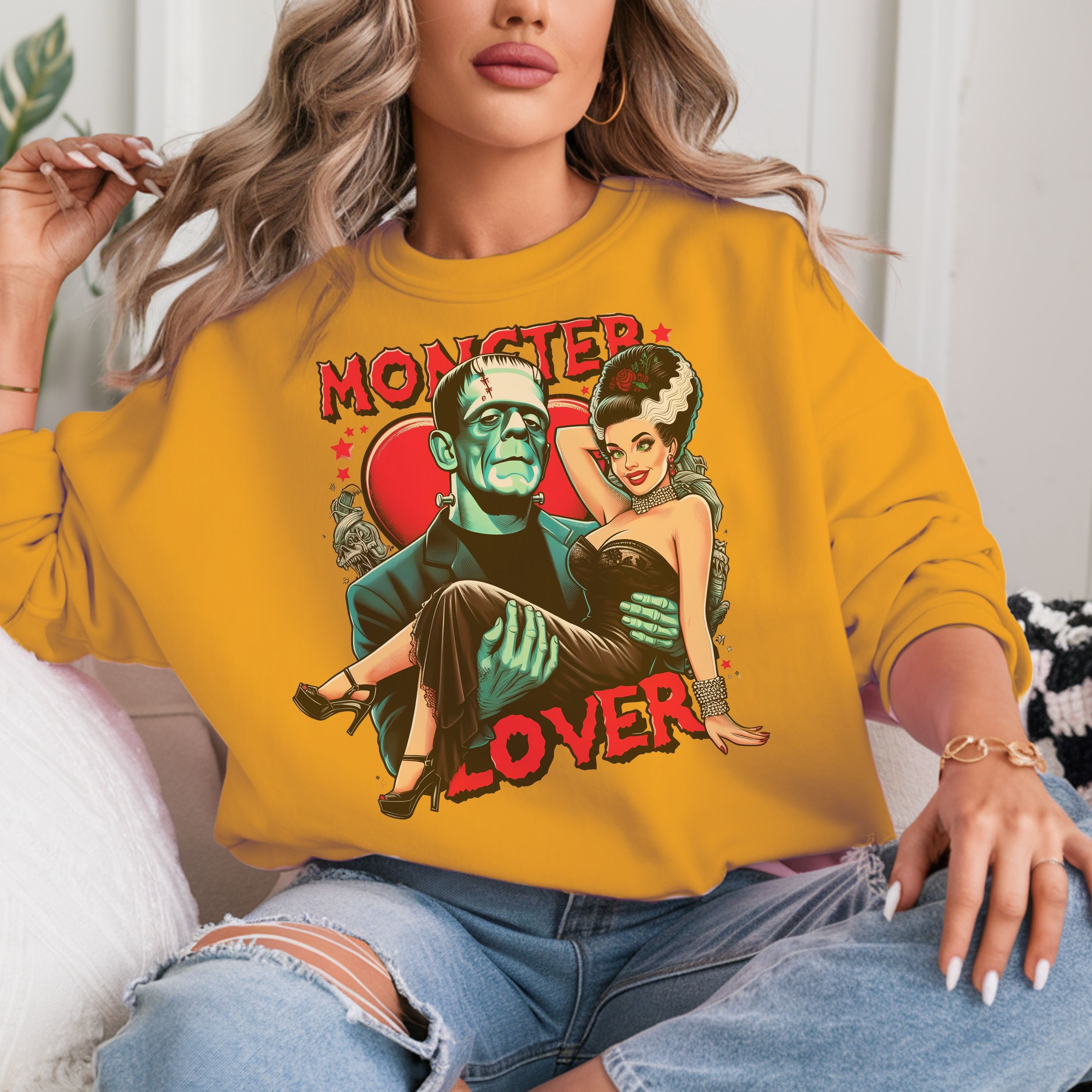 Monster Lover Png, Vintage Halloween Shirt Png, Halloween Horror Movie ...