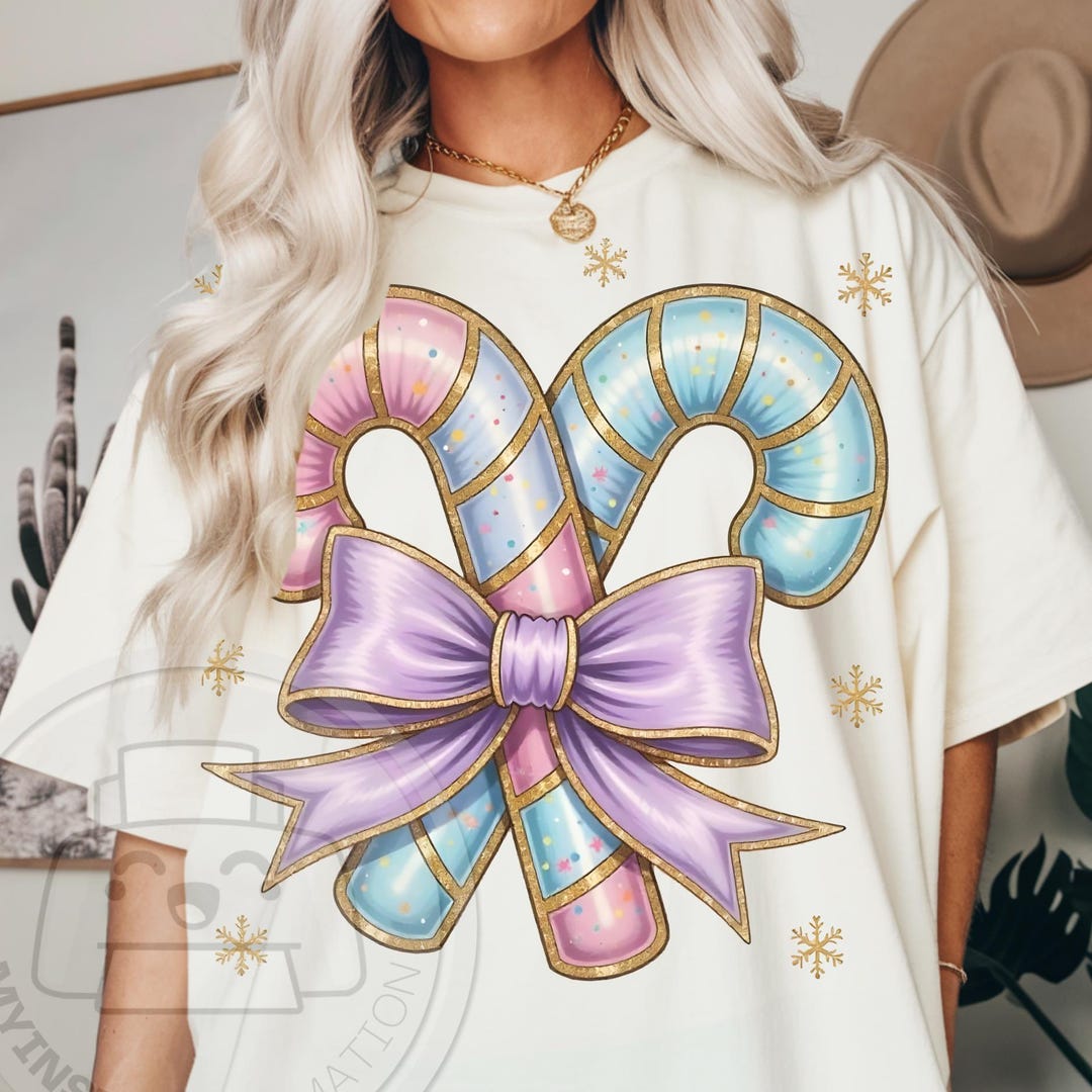 Coquette Candy Canes Png Glitter Christmas Png Girls Pink Christmas ...