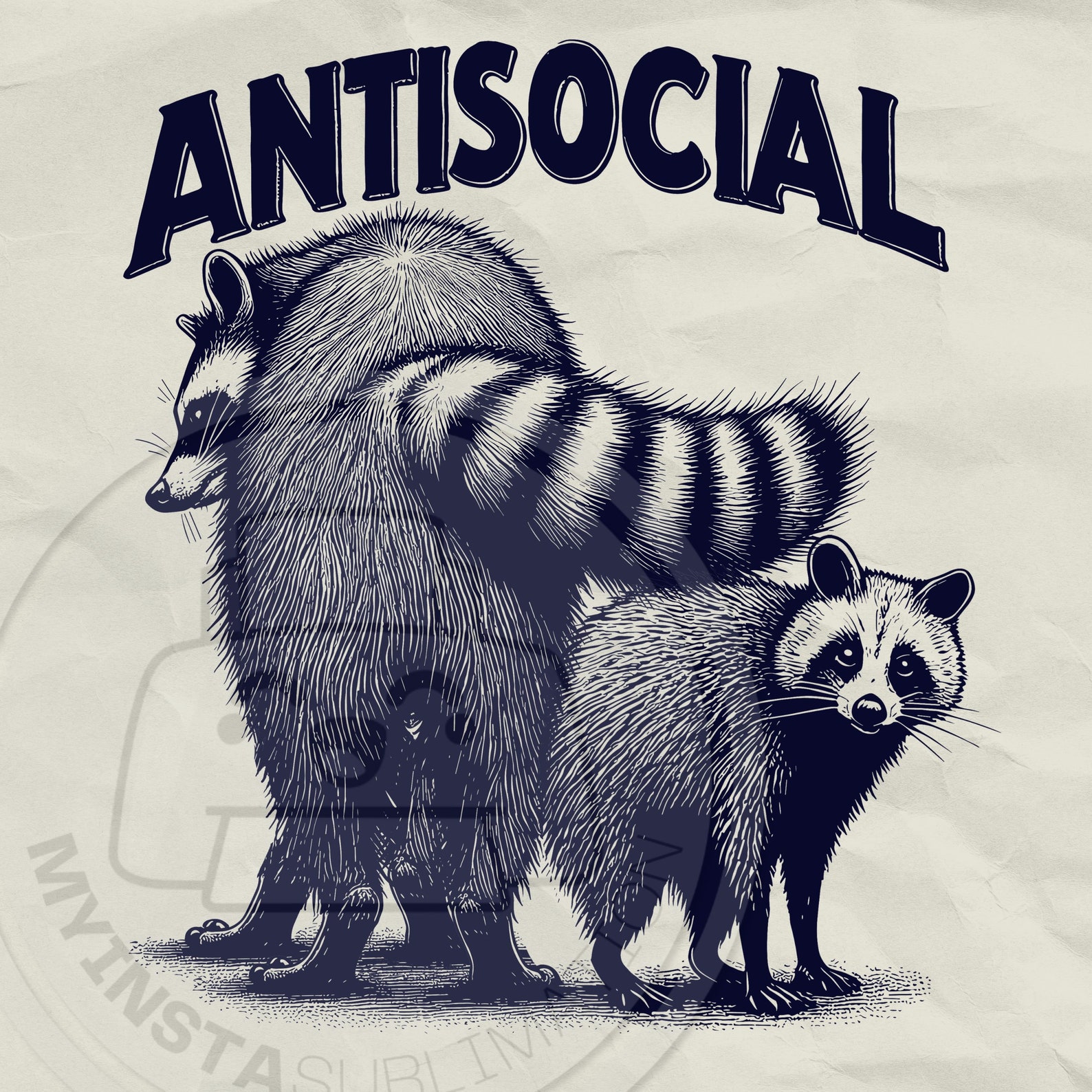 Antisocial Png Funny Sarcastic Shirt Png Hand Drawn Raccoon Png Trash ...