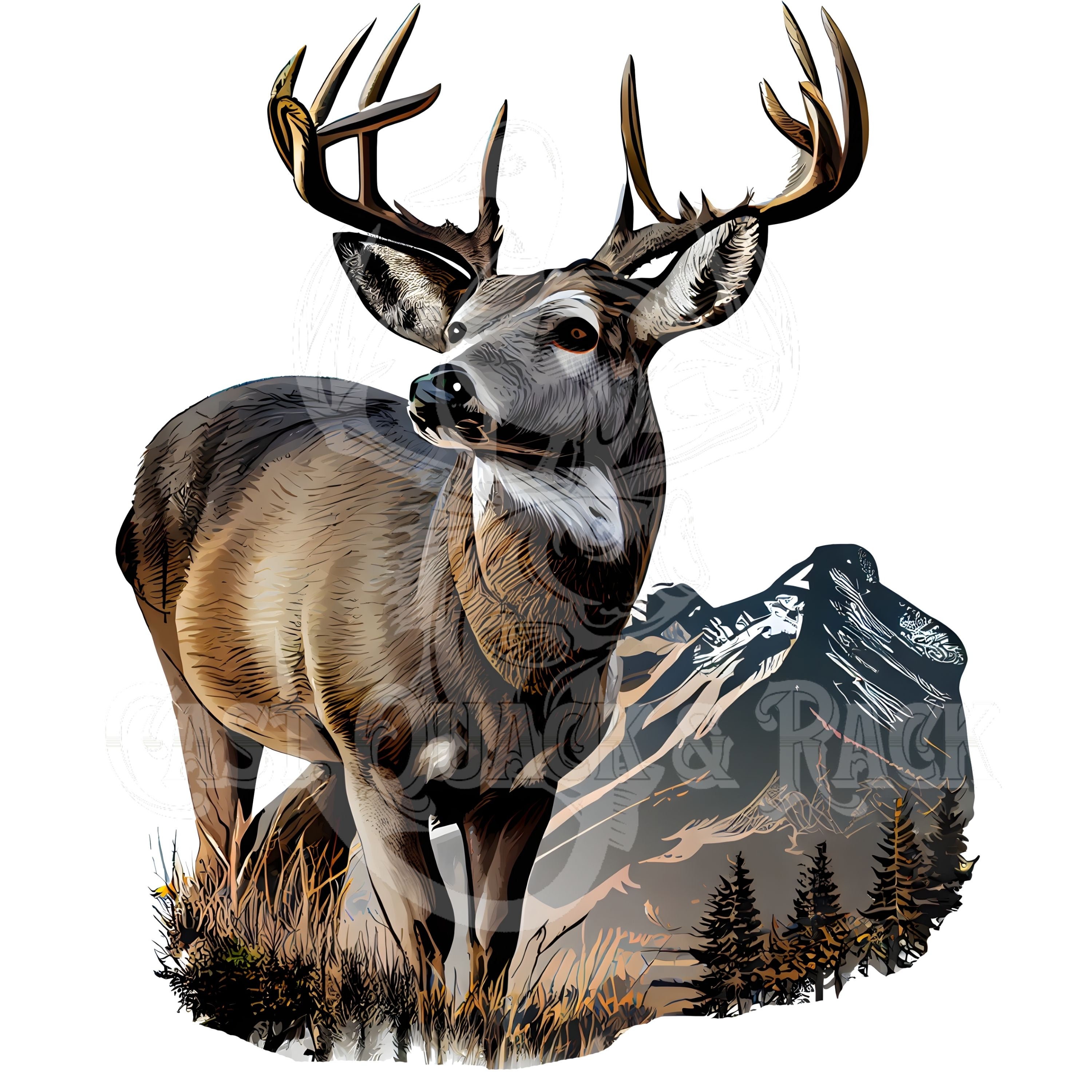 Whitetail Deer Scene Png Deer Hunting Tshirt Design Deer Hunting Png ...
