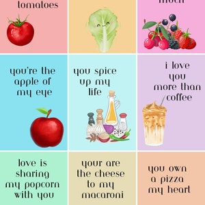 Fun Lunchbox Notes With Food Pun Quotes. 27 Different Designs to Print ...