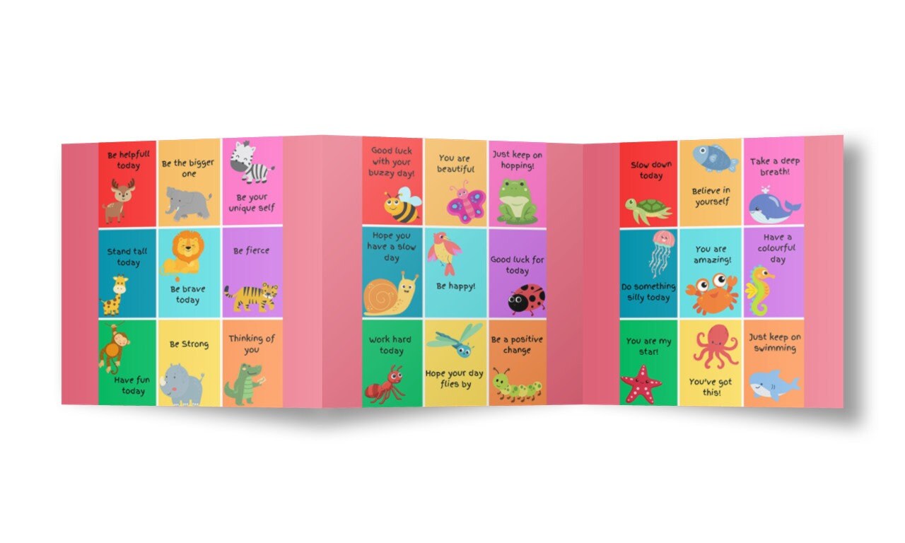 27 Printable Lunchbox Notes for Kids Animal Themed Lunchbox - Etsy