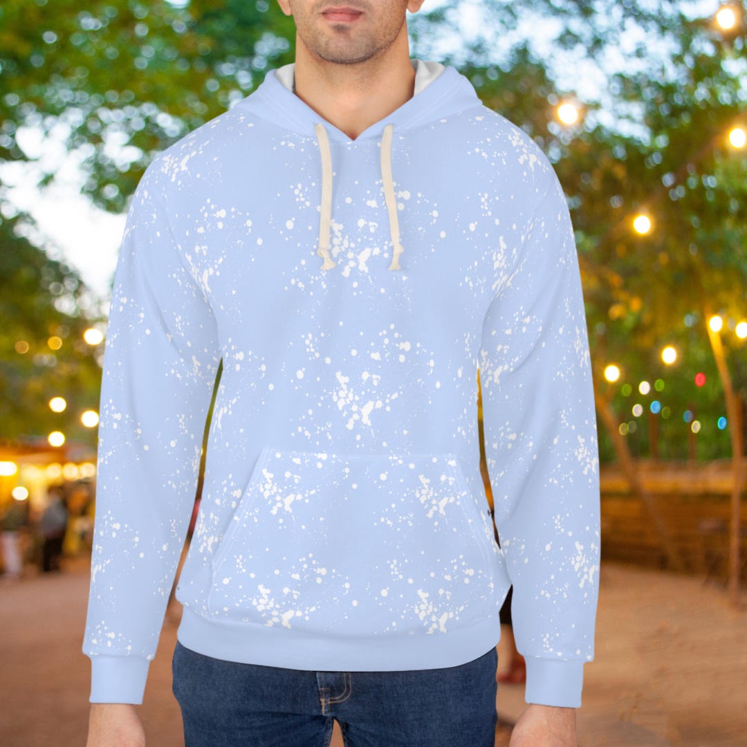 Paint Splatter Hoodie, Hooded Sweatshirt, Unisex Pullover Hoodie, Light ...