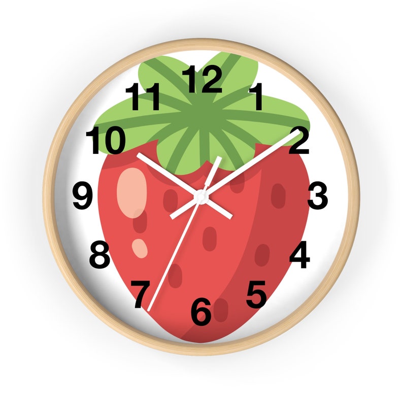 Strawberry Wall Clock, Retro Silent Clock, Strawberry Clock, Wall Clock ...