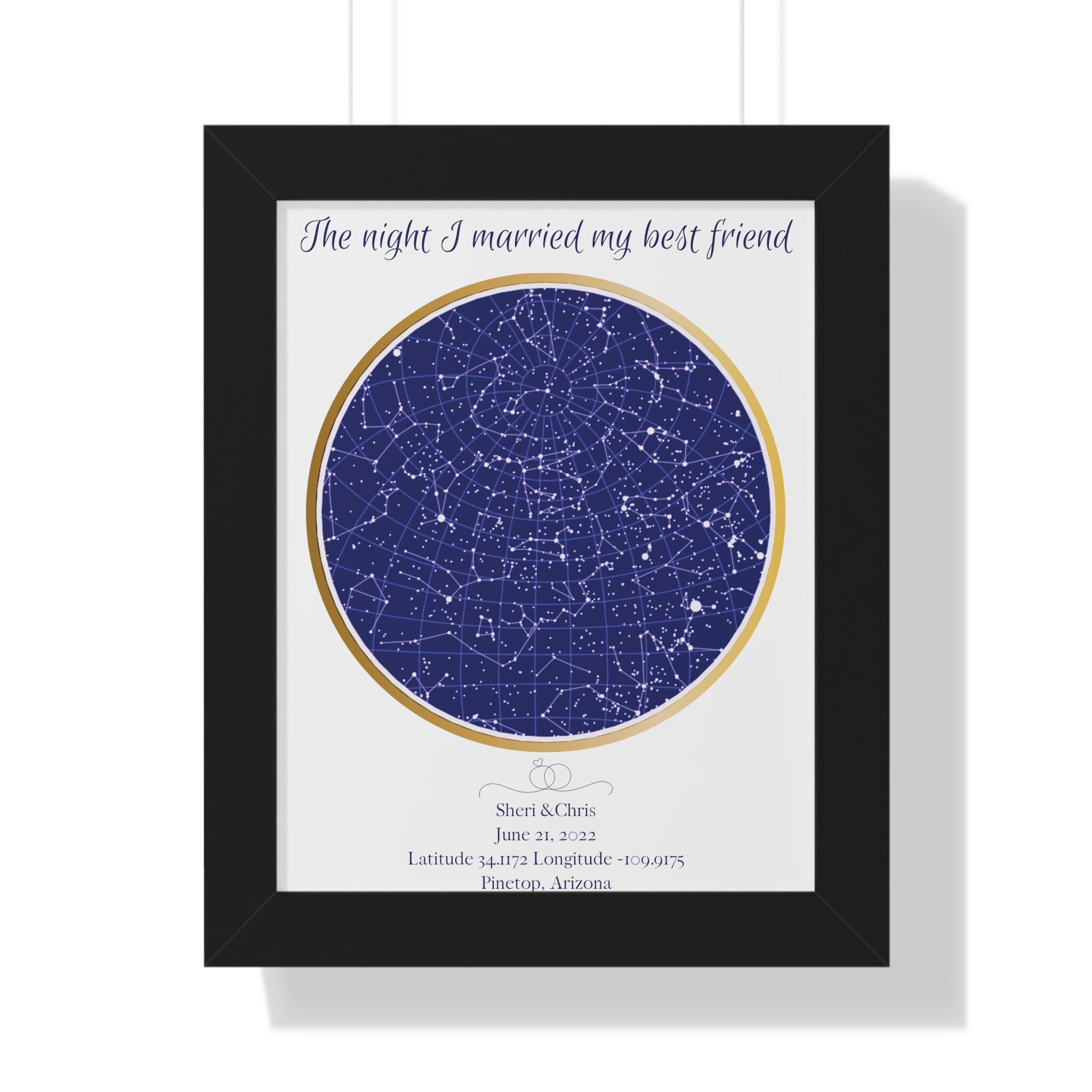 Custom Star Map Print, Constellation Map, Anniversary Gift, Wedding ...