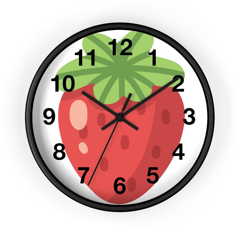 Strawberry Wall Clock, Retro Silent Clock, Strawberry Clock, Wall Clock ...