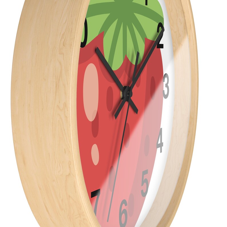 Strawberry Wall Clock, Retro Silent Clock, Strawberry Clock, Wall Clock ...