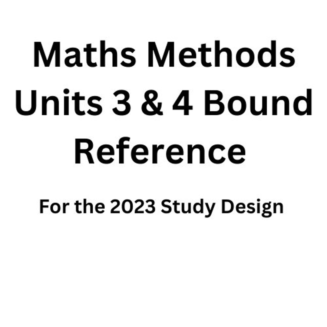 Maths Methods Bound Reference 2023 Study Design VCE - Etsy Maths Methods Bound Reference 2023 Study Design VCE - Etsy