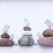 Sea Glass Pebble Birds on Pink Rock Piles Framed Wall Art, Unique Bird ...