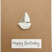 Custom Sea Glass Sail Boat Greeting Card Personalised - Etsy