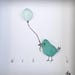 Sea Glass Pebble Bird With Balloon Framed Wall Art, Unique Handmade ...