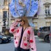 Poppy Cardigan Handmade Poppies Jacket Knitted 3D Poppy Sweater ...