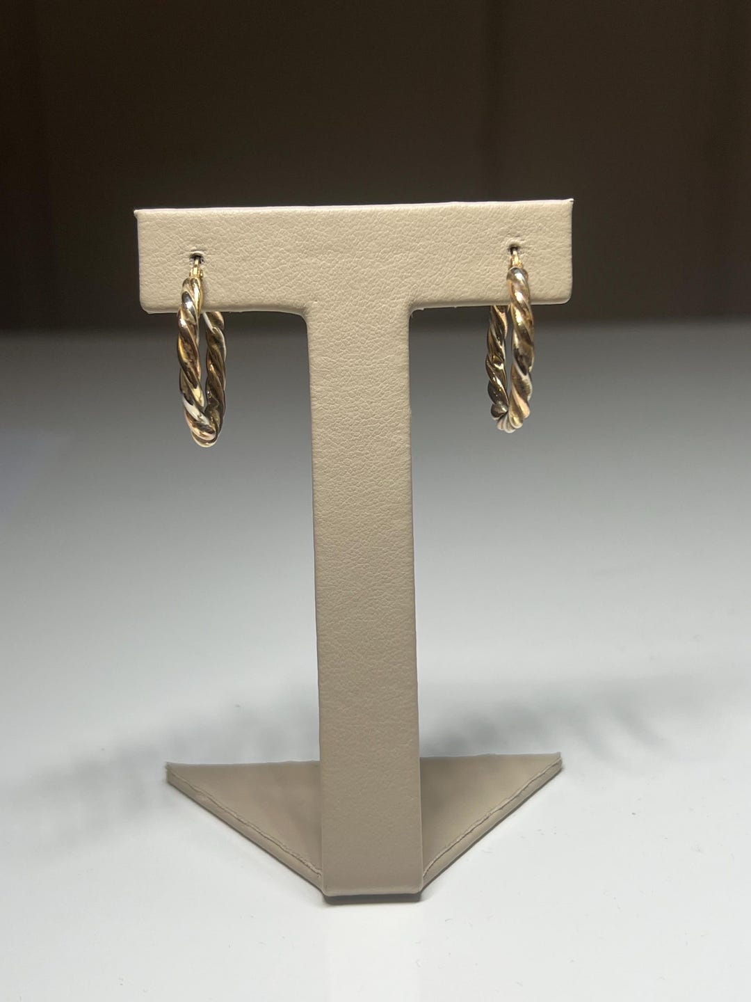 9ct Gold Tri Coloured Hoops - Etsy