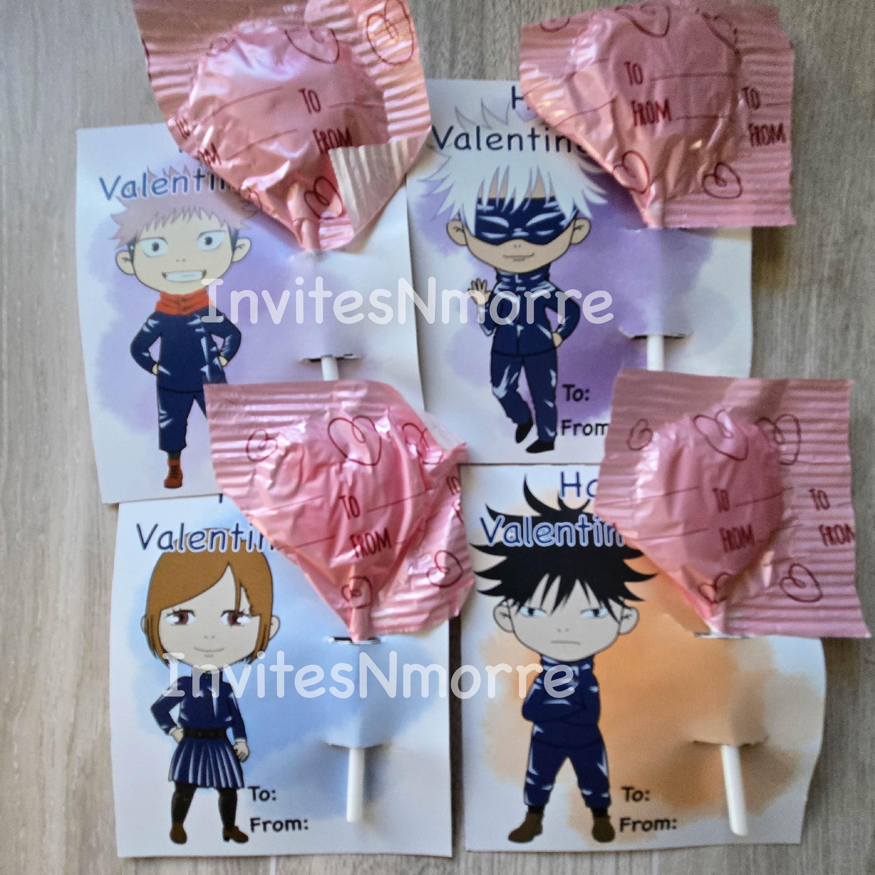Jujutsu Kaisen Valentine Cards, Chibi Anime Printable (digital Download ...