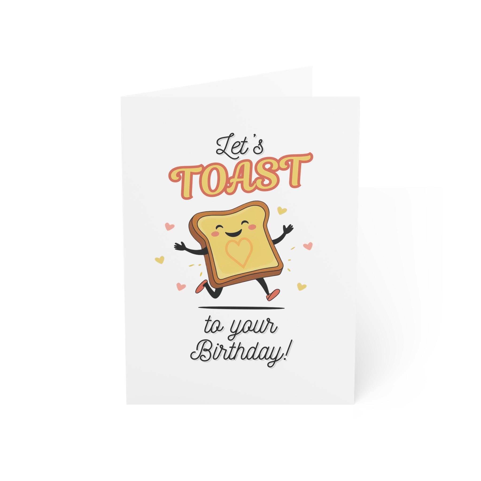 Funny Toast Dancing Birthday Card: Whimsical Greeting - Etsy