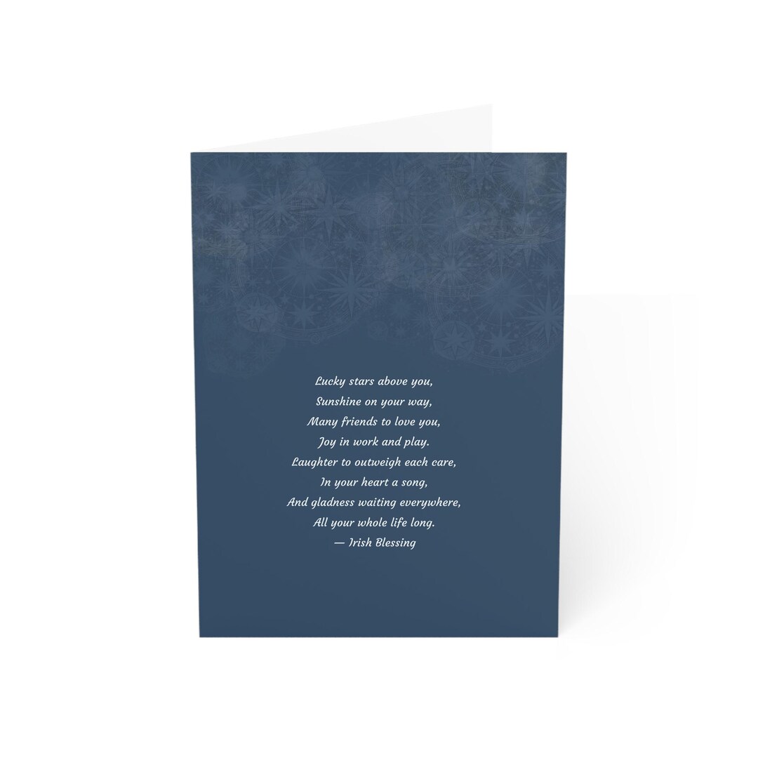 Irish Blessing Greeting Card Perfect for Spring - Lucky Stars, Sunshine ...