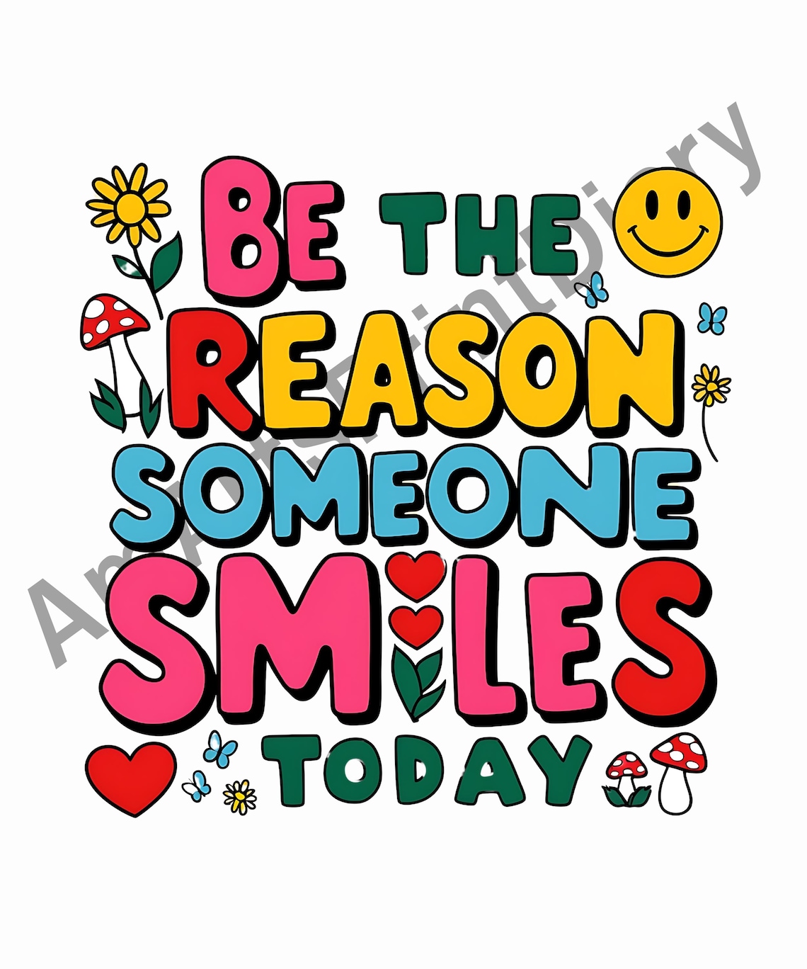 Be the Reason Someone Smiles Today PNG, Mental Health Png, Positive ...
