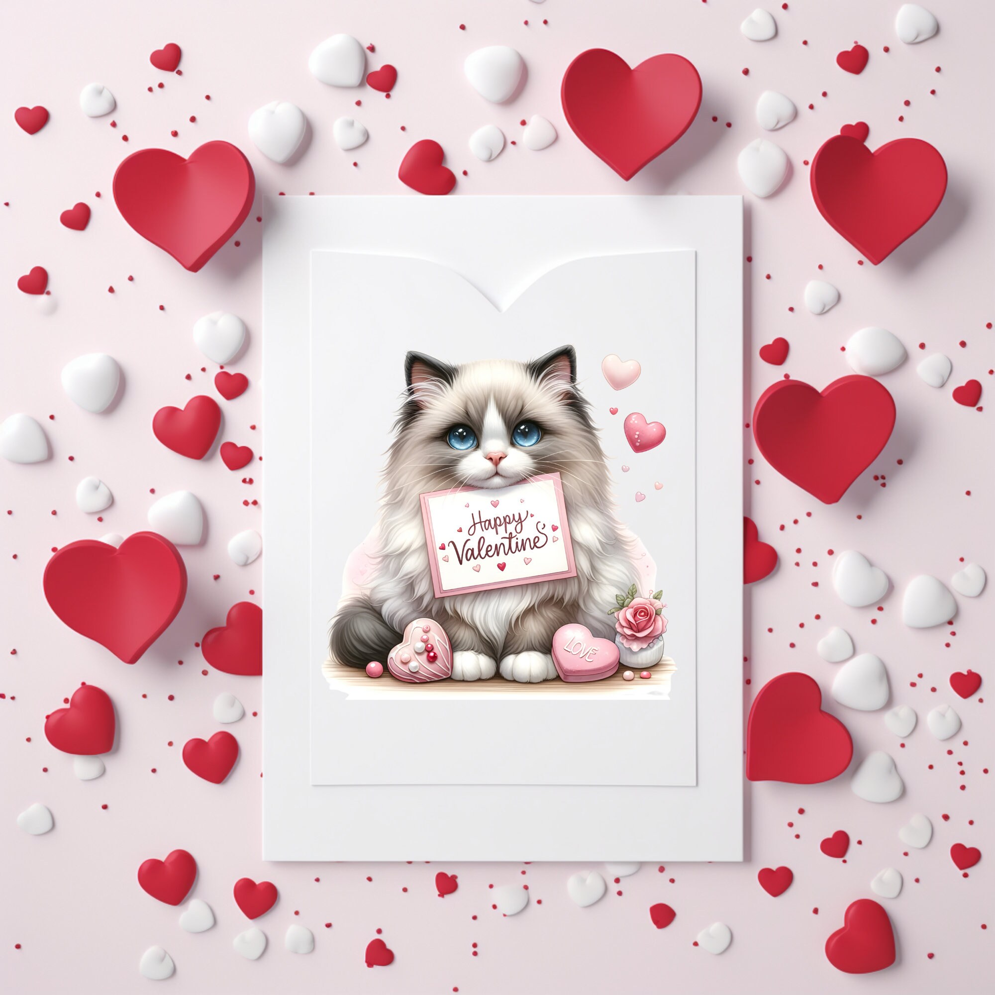 20 PNG & JPG Cat Clipart Bundle ,valentine Cute Cat PNG Perfect for ...