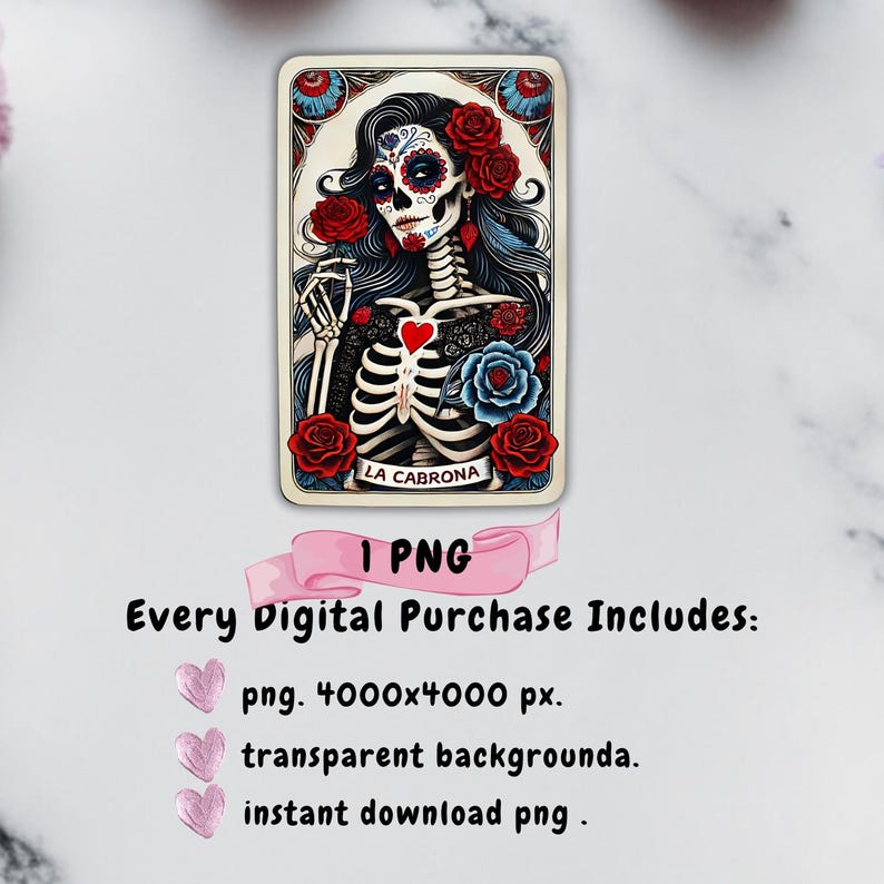 La Cabrona Latina PNG, Chicana PNG, Tarot Card Digital Files, Dtf Uvdtf ...