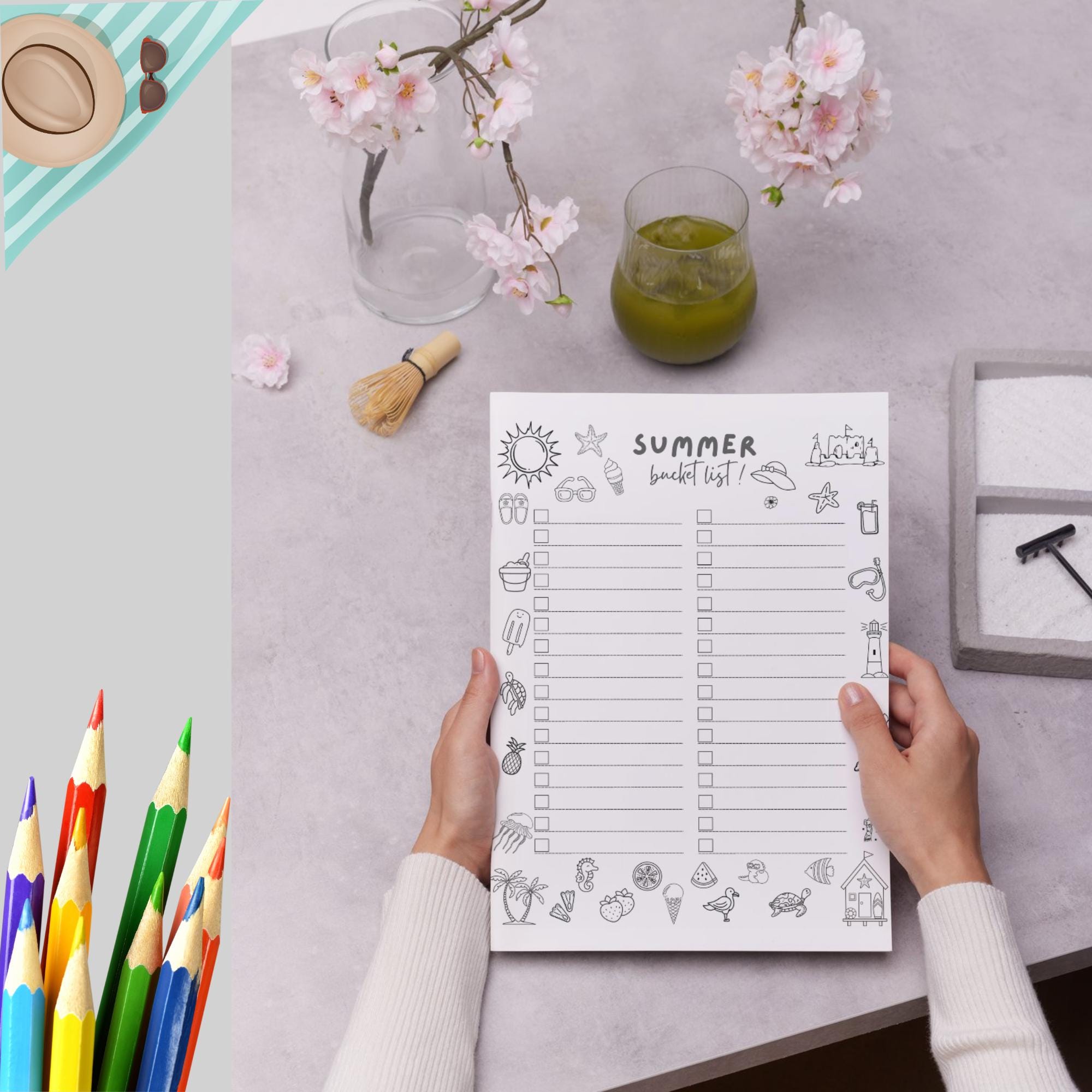 Summer Bucket List Printable Kids Summer Fun Family Planner Checklist ...