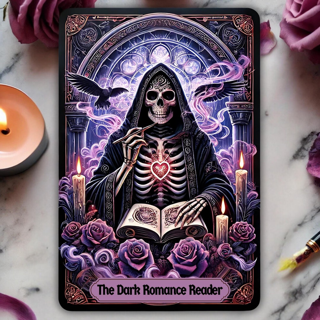 Dark Romance Reader Tarot Card PNG: Bookish Humor (digital Download ...