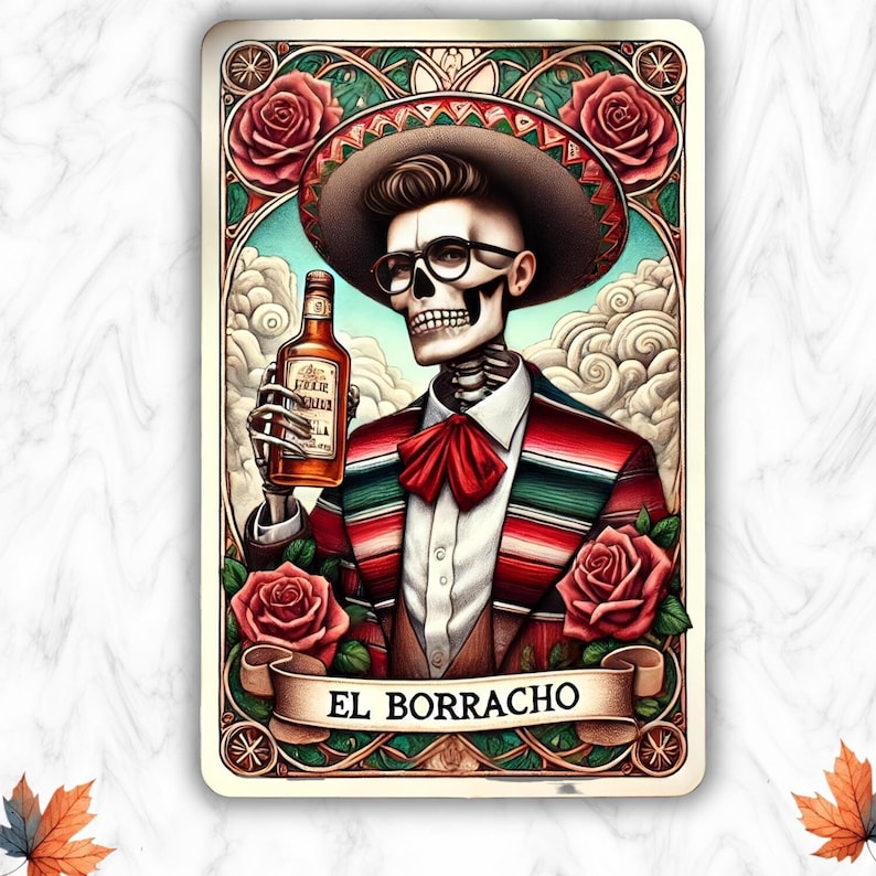 El Borracho Latino Tarot Card PNG: Chicano Art (digital File) - Etsy