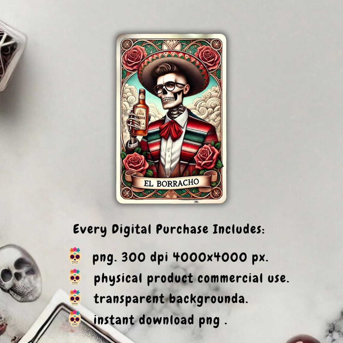 El Borracho Latino Tarot Card PNG: Chicano Art (digital File) - Etsy