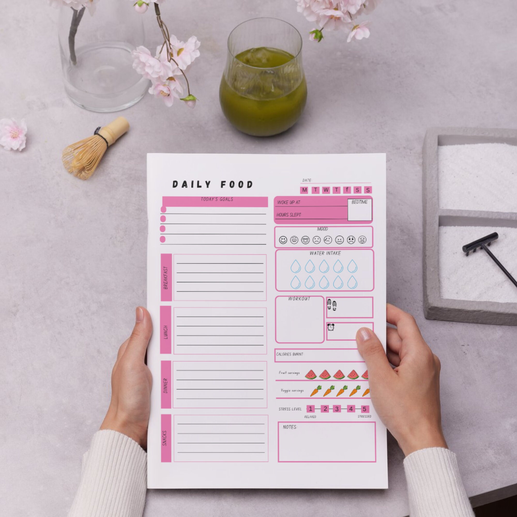 Editable Food Journal Printable, Digital Food Diary, Daily Food Journal ...
