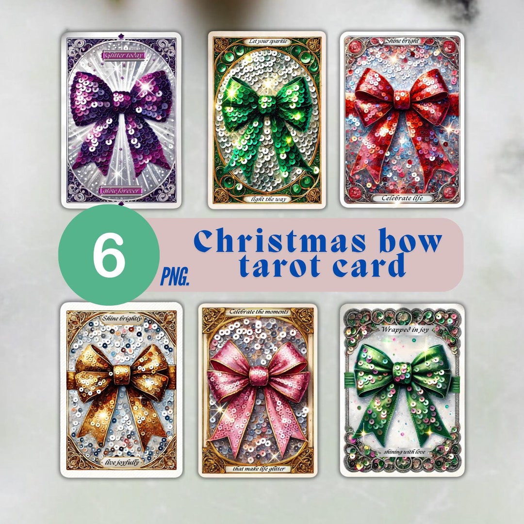 Christmas Bow Tarot Cards Png, Christmas Bow PNG, Christmas Bow, Santa ...