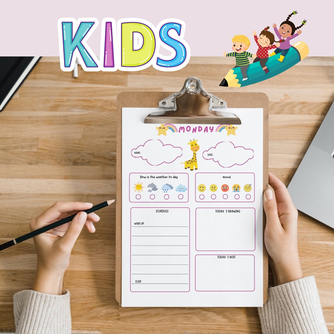 Kids Daily Journal Printable I Journal for Kids I Diary for Kids I Kids ...
