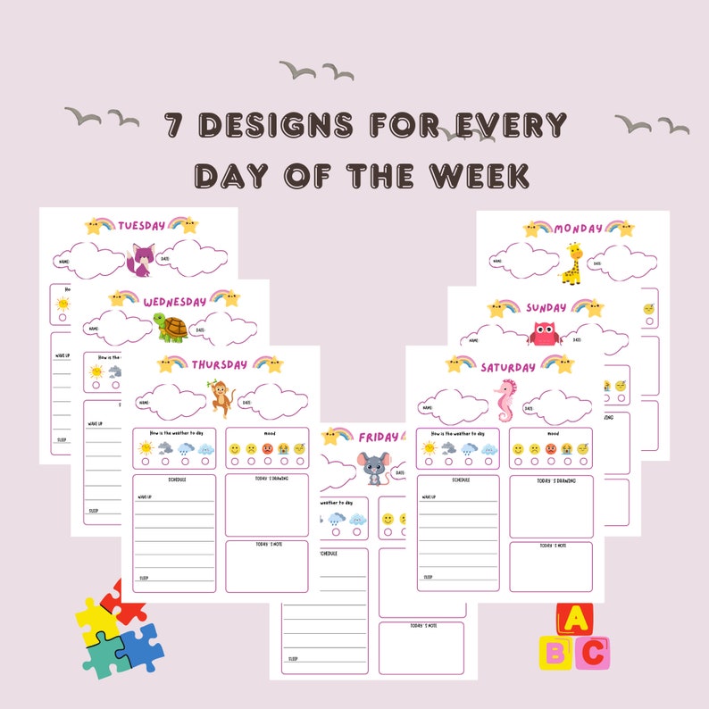 Kids Daily Journal Printable I Journal for Kids I Diary for Kids I Kids ...