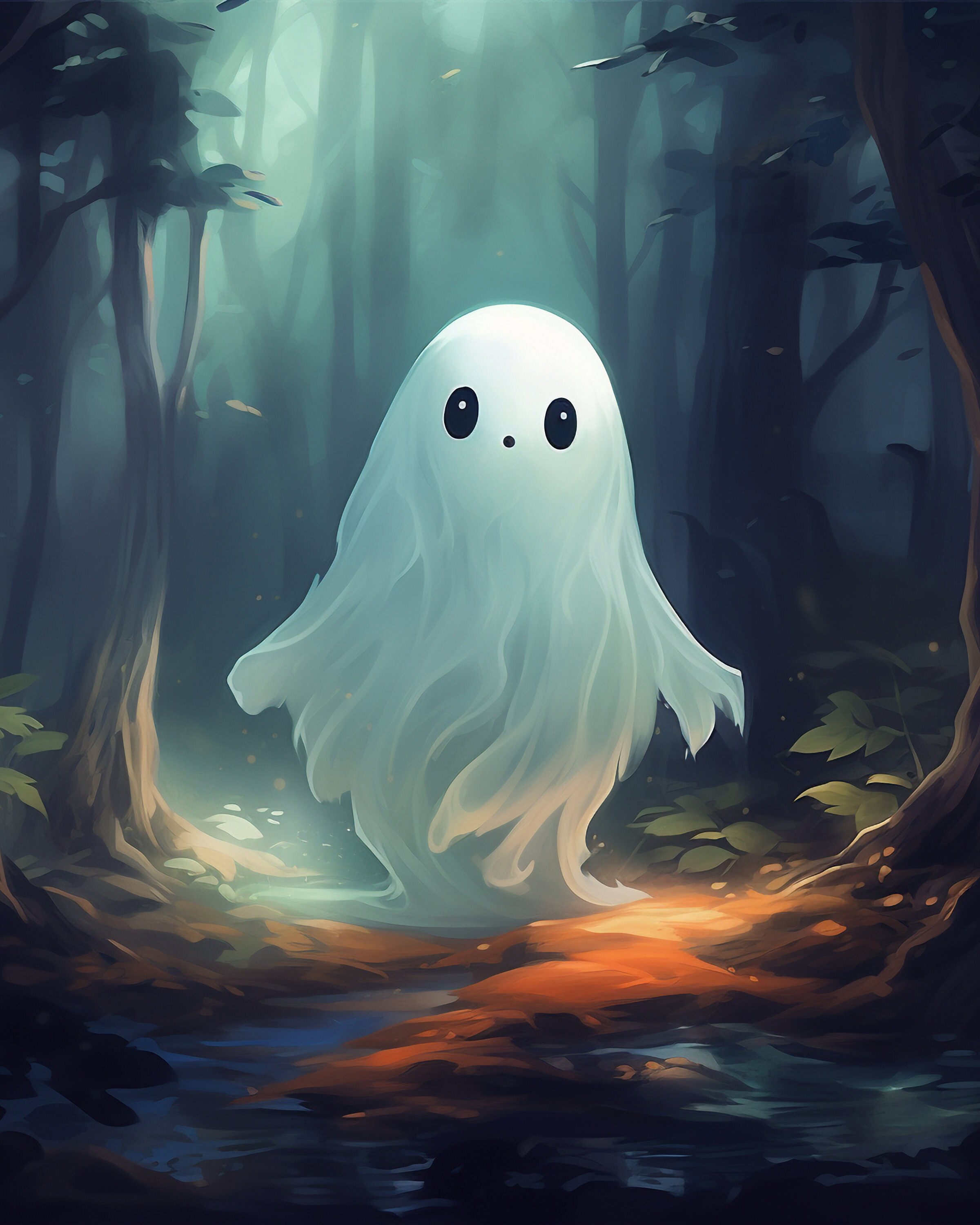 Cute Ghost Painting Digital Download Ghost Painting - Etsy