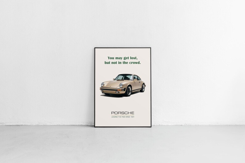 Porsche Champagne Colored Poster Porsche 911 | Digital Download - Etsy