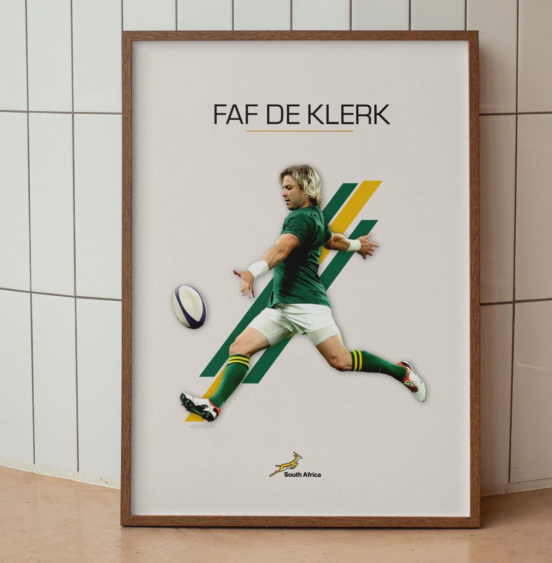 Faf De Klerk Poster | Gift Idea Faf De Klerk | South Africa Rugby | Faf ...
