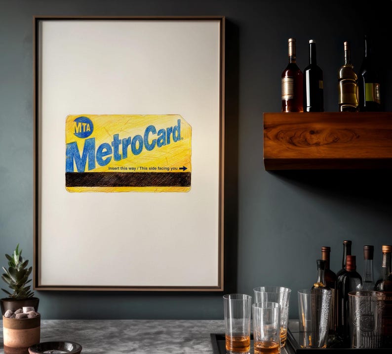 NYC MTA Subway Card Poster- Hand-drawn Styled Illustration - Tribute ...