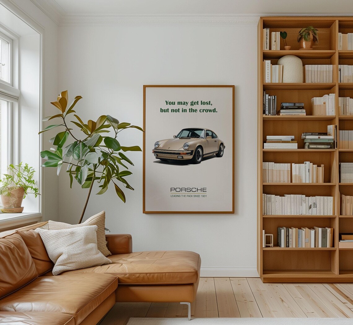 Porsche Champagne Colored Poster Porsche 911 | Digital Download - Etsy