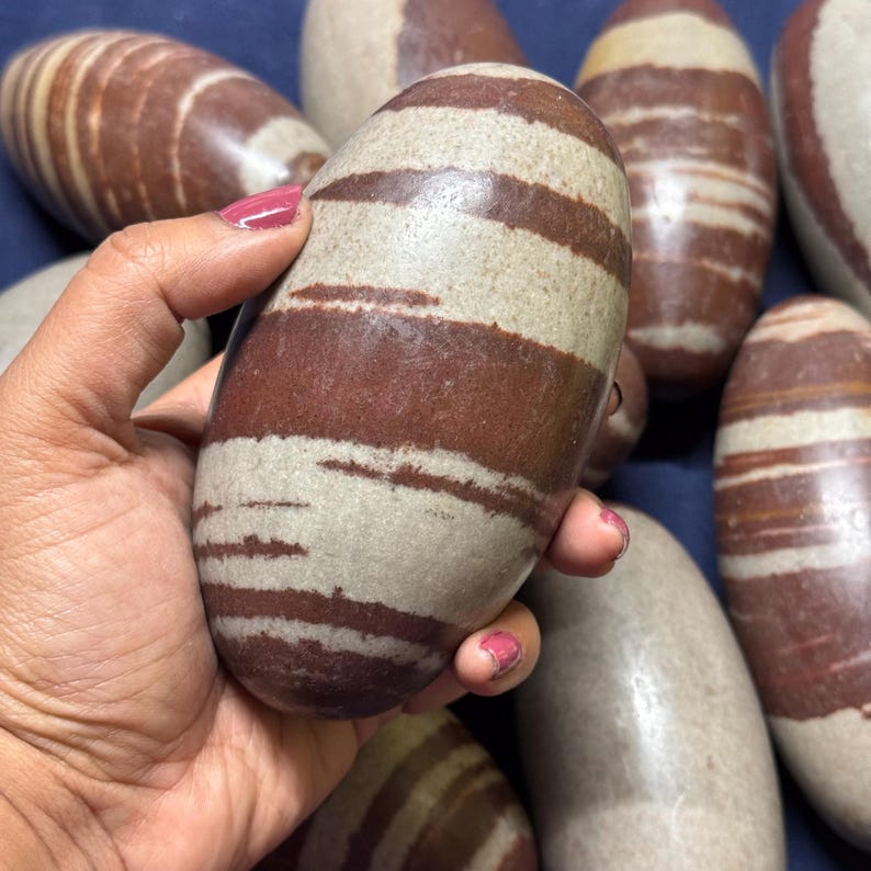 5 Inch Shiva Lingam From Narmada River in India - Palm Size Shivalingam ...