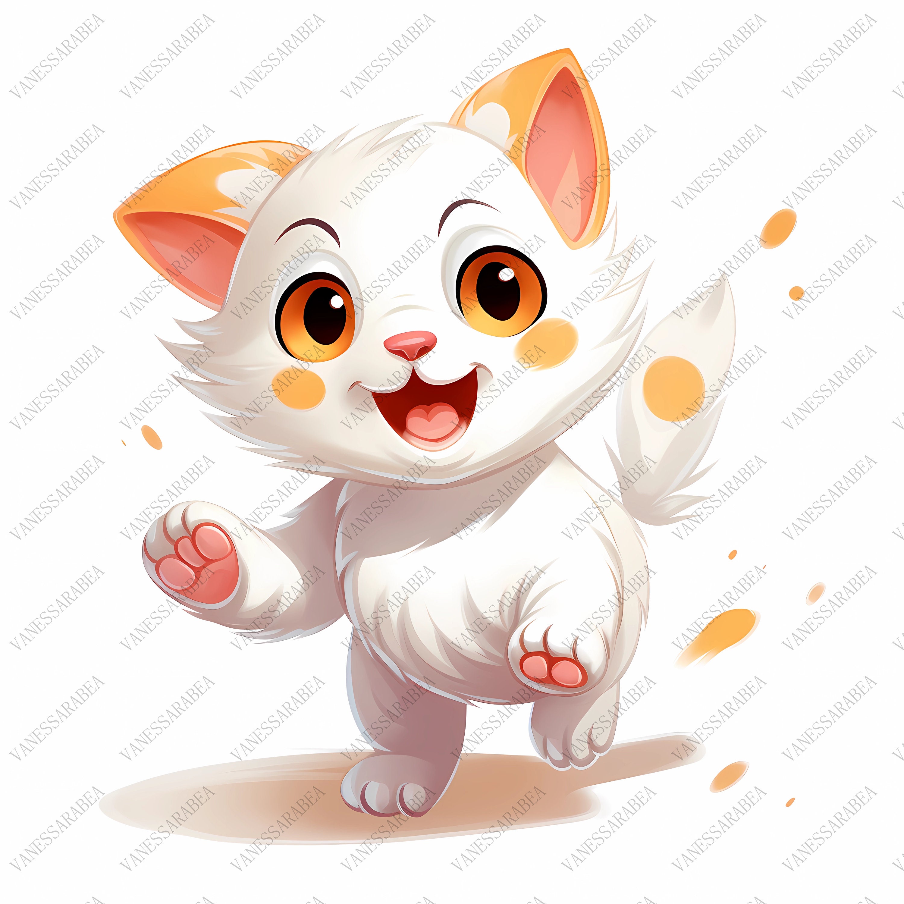 Cute Cat Clipart, Cat Png, Cat Clip Art, Cat Love, a Cheerful Little ...