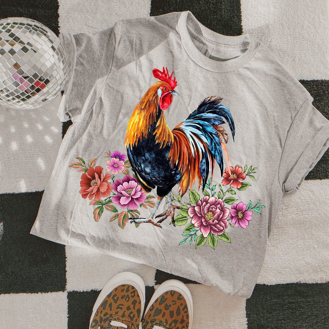 Retro Boho Chicken Farm Sublimation Design, Chicken Floral Sublimation ...