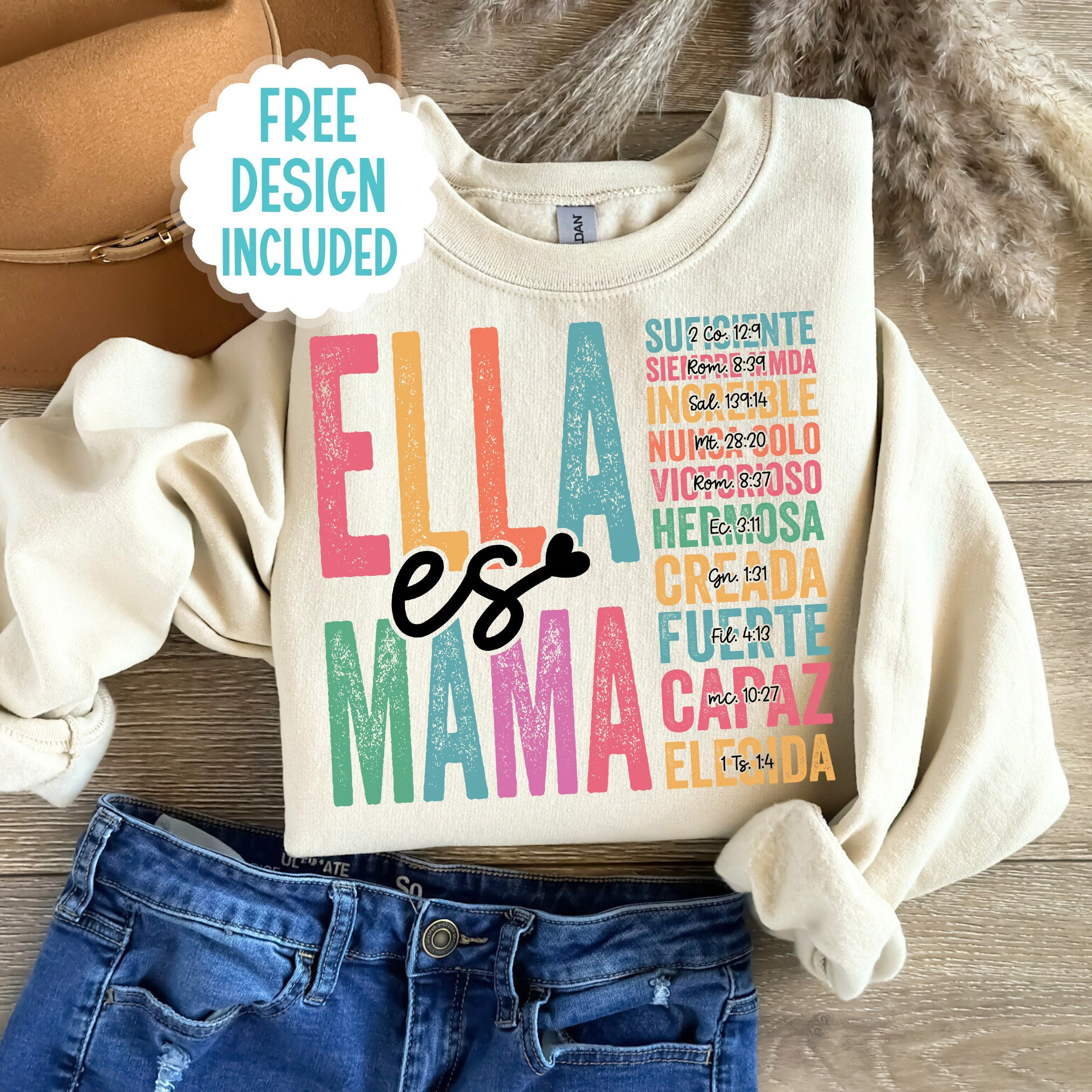 Retro Ella Es Mamá Png, Mother PNG, Blessed Mom Png, Spanish Mom, Mom ...