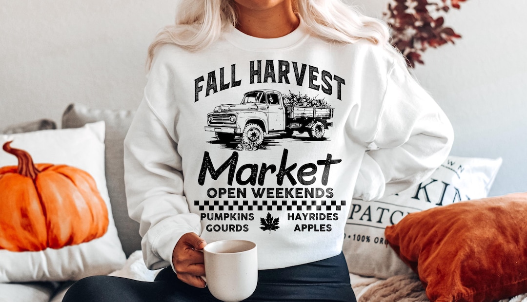 Fall Harvest Svg Png, Harvest Season Svg, Autumn Seasonal Svg, Fall Svg ...