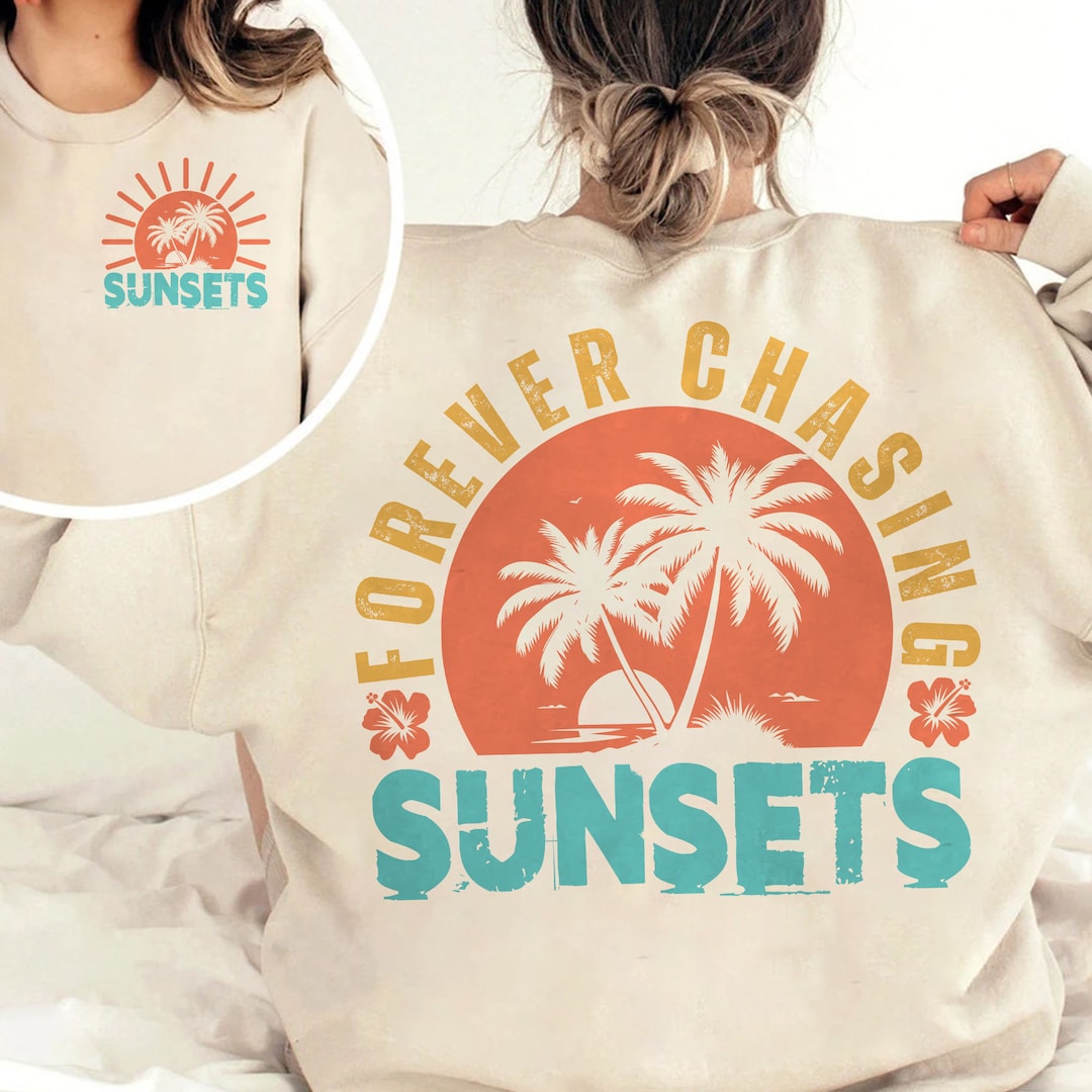 Forever Chasing Sunsets SVG PNG Retro Summer Svg Retro Beach Svg ...