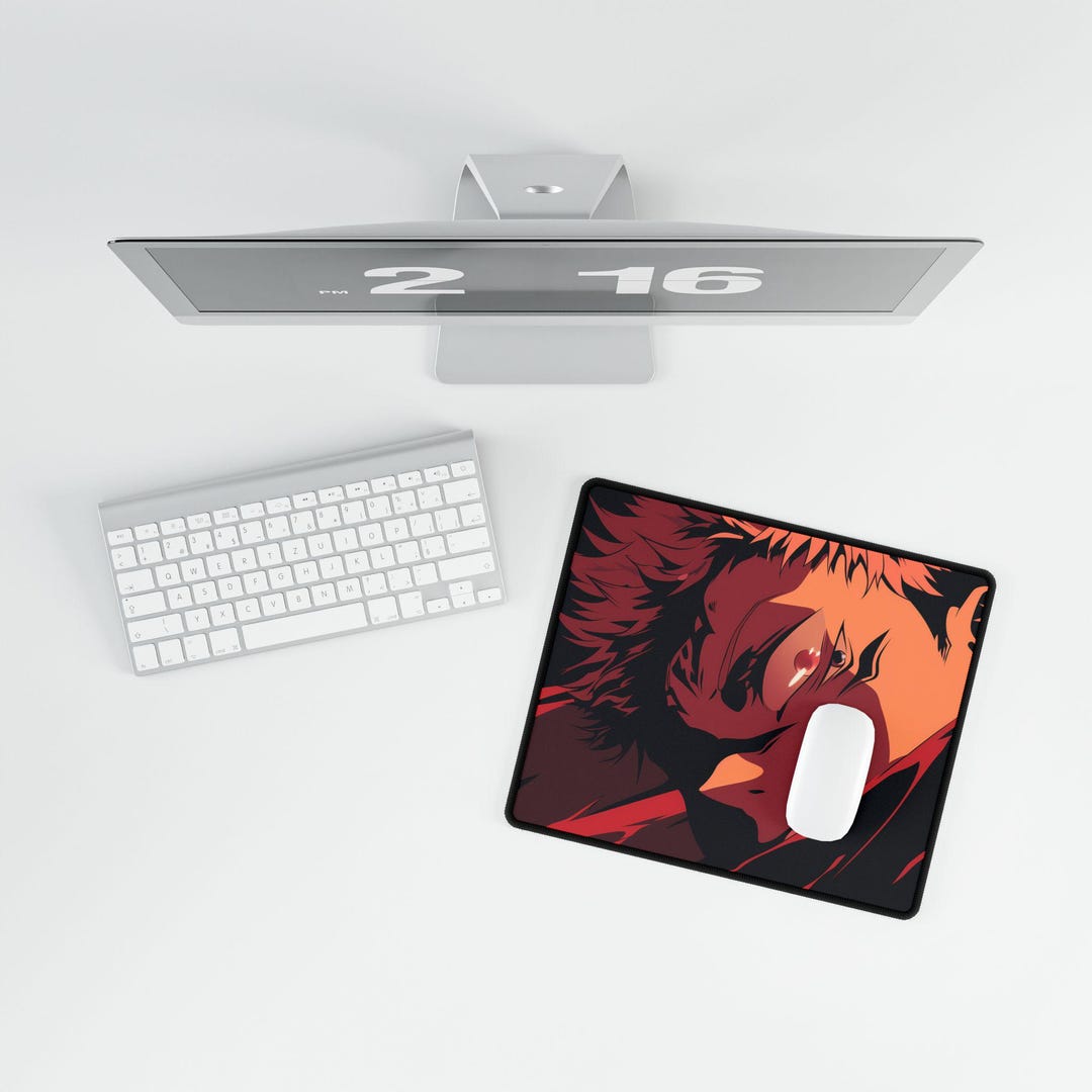 Jujutsu Kaisen Yuji Itadori Deskmat Red Anime Inspired Gaming Desk Mat ...