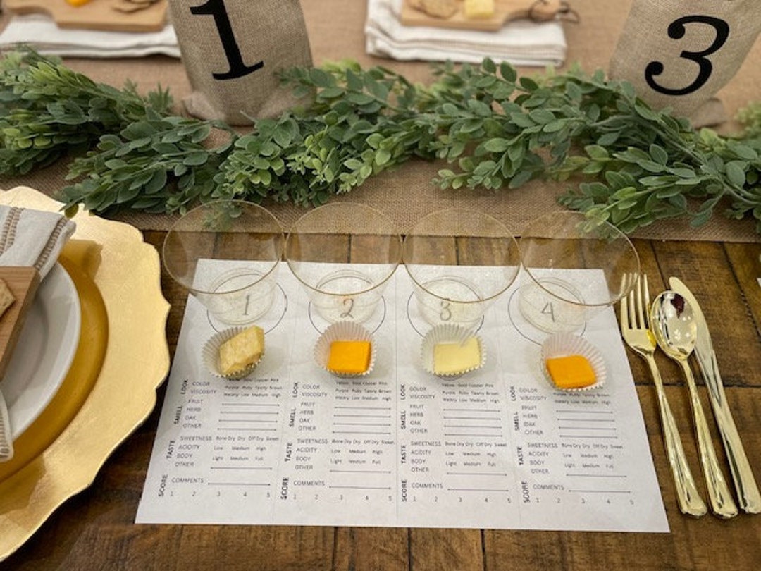 Wine Tasting Placemats Party Kit. Blind Tasting. 4 Wines. Wine and ...