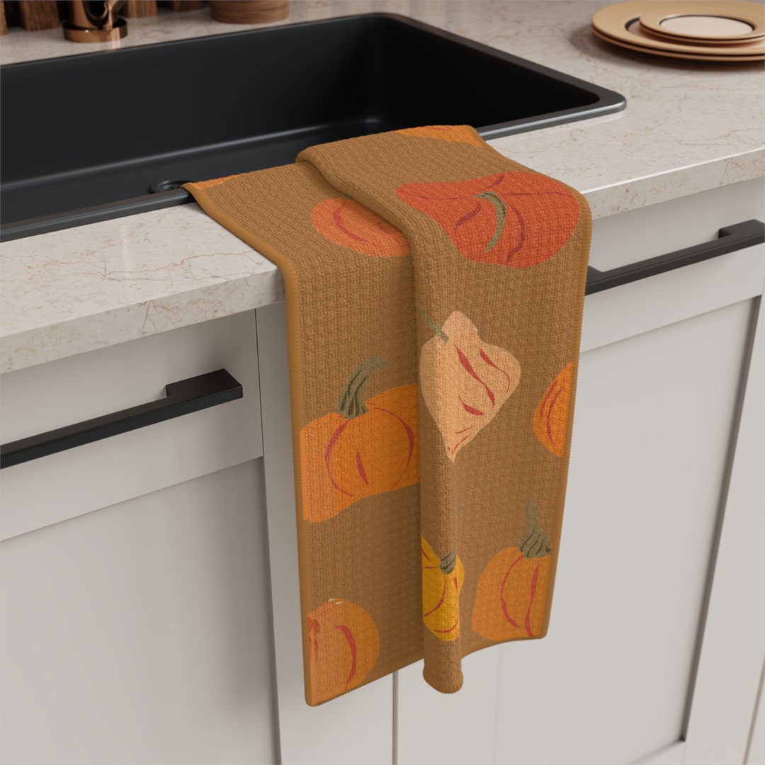 Thanksgiving Kitchen Towel Fall Kitchen Towel Fall Hand - Etsy