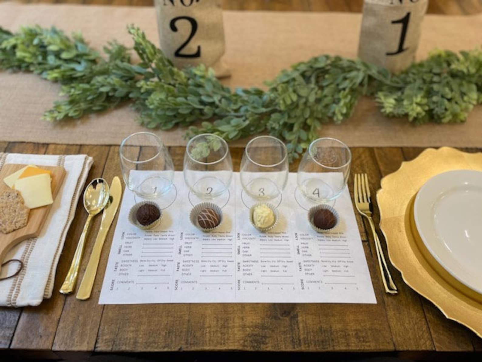 Wine Tasting Placemats Party Kit. Blind Tasting. 4 Wines. Wine and ...