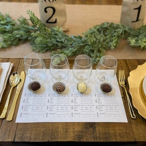 Wine Tasting Placemats Party Kit. Blind Tasting. 4 Wines. Wine and ...